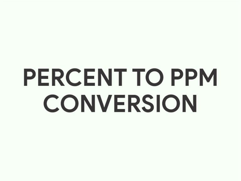 Percent To Ppm Conversion - Sly Academy