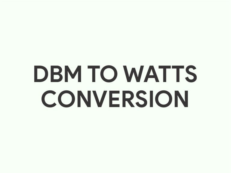 DBm To Watts Conversion Calculator - Sly Academy